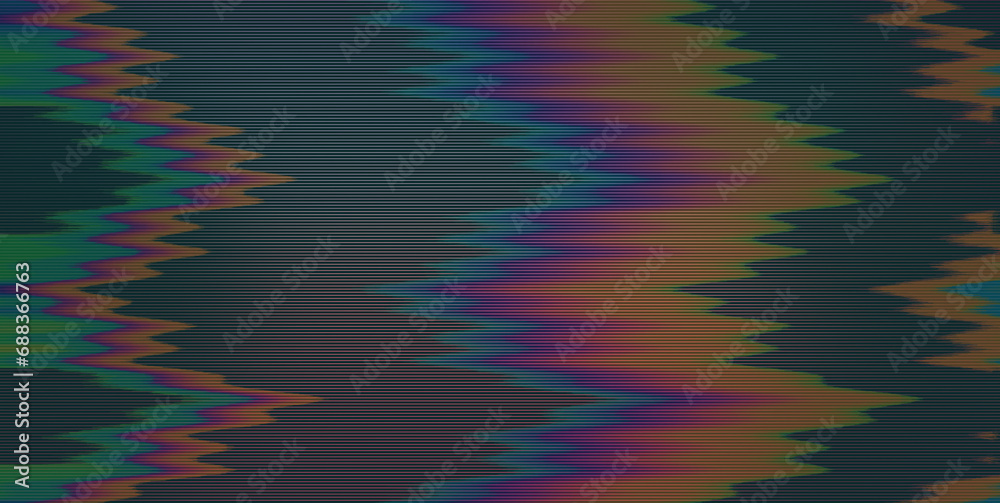 Glitched flickering background, exhibiting distortion, noise, and ...