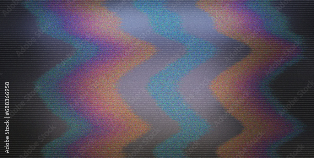 Glitched flickering background, exhibiting distortion, noise, and ...