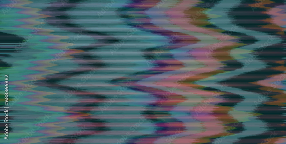 Glitched flickering background, exhibiting distortion, noise, and ...