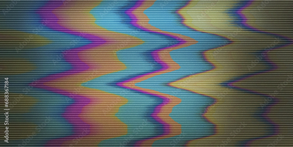 Glitched flickering background, exhibiting distortion, noise, and ...