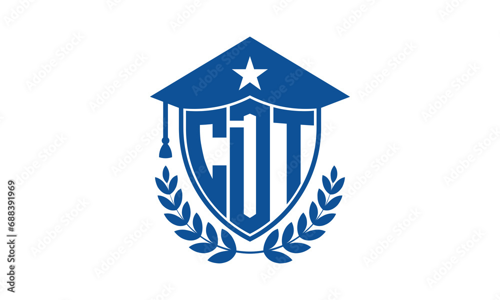 CDT three letter iconic academic logo design vector template. monogram ...