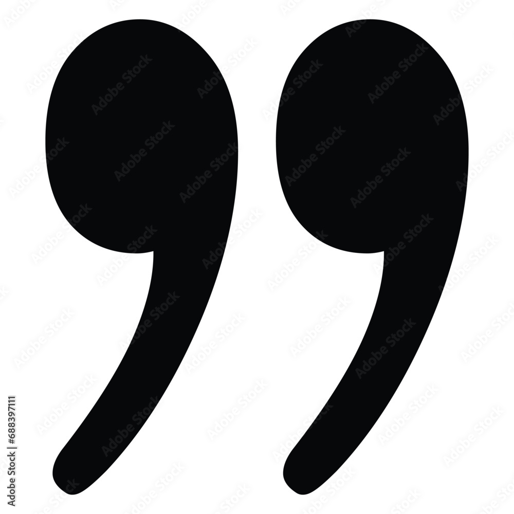 Quote mark icon for conversation or definition. Quote icon. Quotation ...