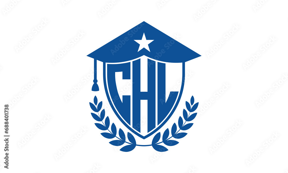 CHL three letter iconic academic logo design vector template. monogram ...