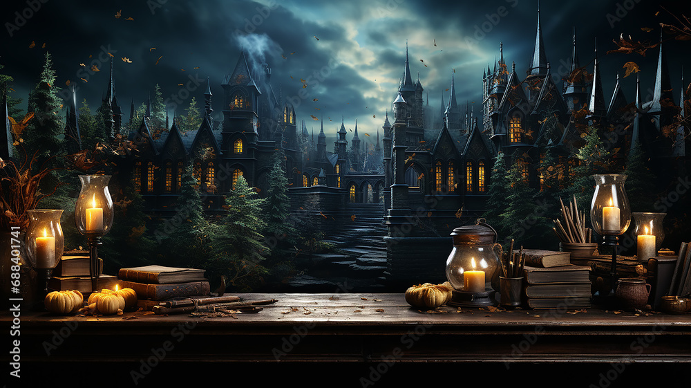 banner school of witchcraft and wizardry back to school of magic poster ...