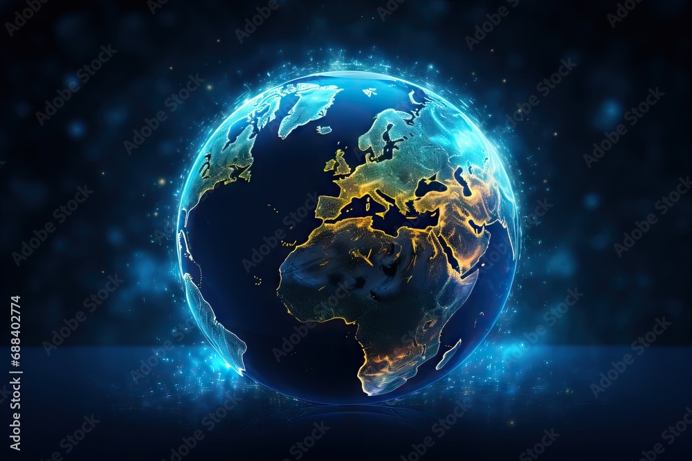point map World rendering 3D Earth planet network Global background ...