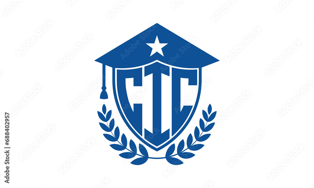 CIC three letter iconic academic logo design vector template. monogram ...