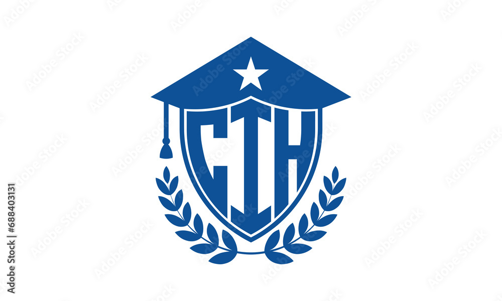CIH three letter iconic academic logo design vector template. monogram ...