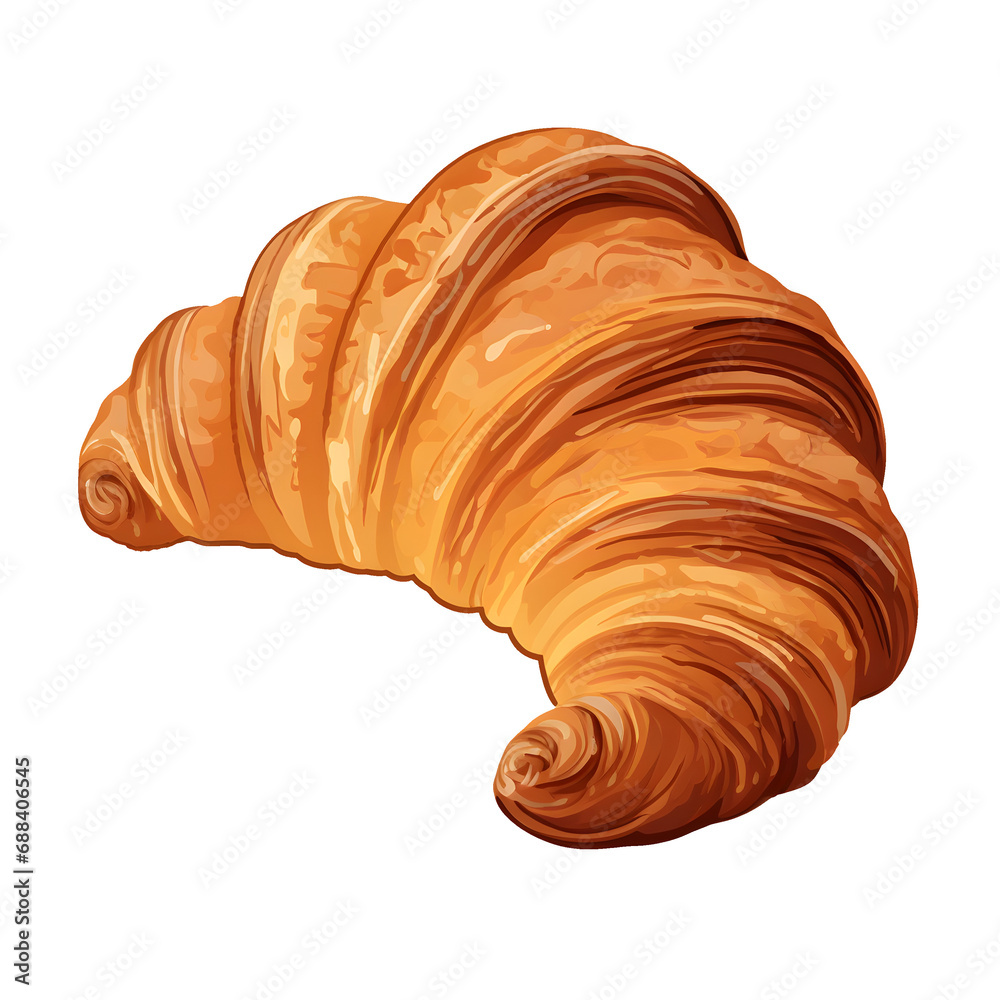 croissant illustration isolated on transparent background - design ...