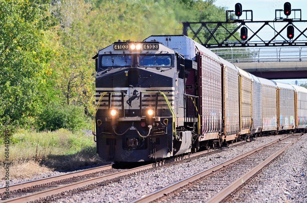 A single off-road, run-through Norfolk Southern Railway locomotive ...