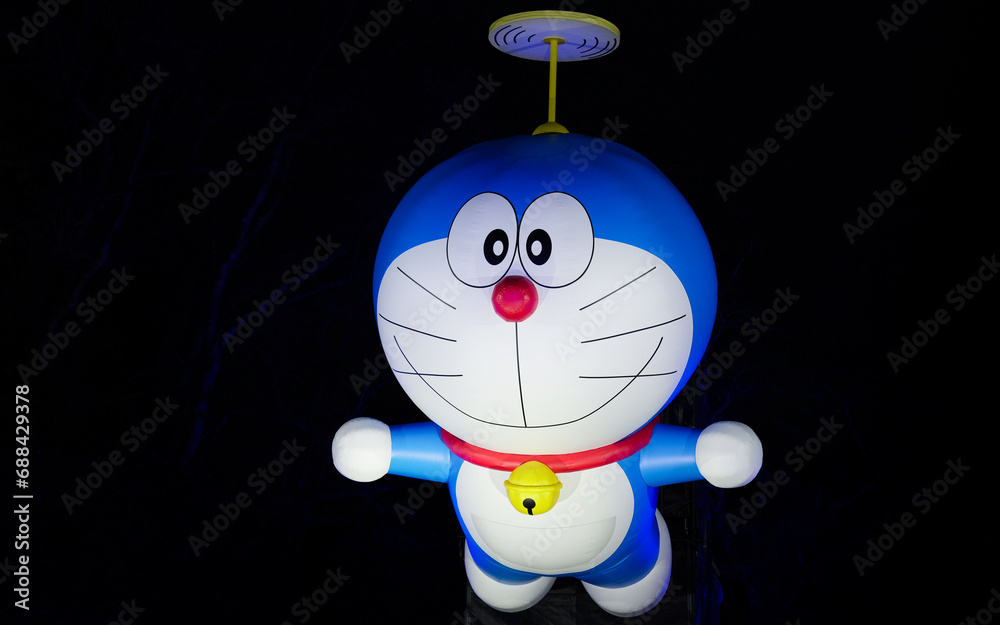 JAPAN - NOV 11, 2023: Doraemon flying with bamboo copter famous ...