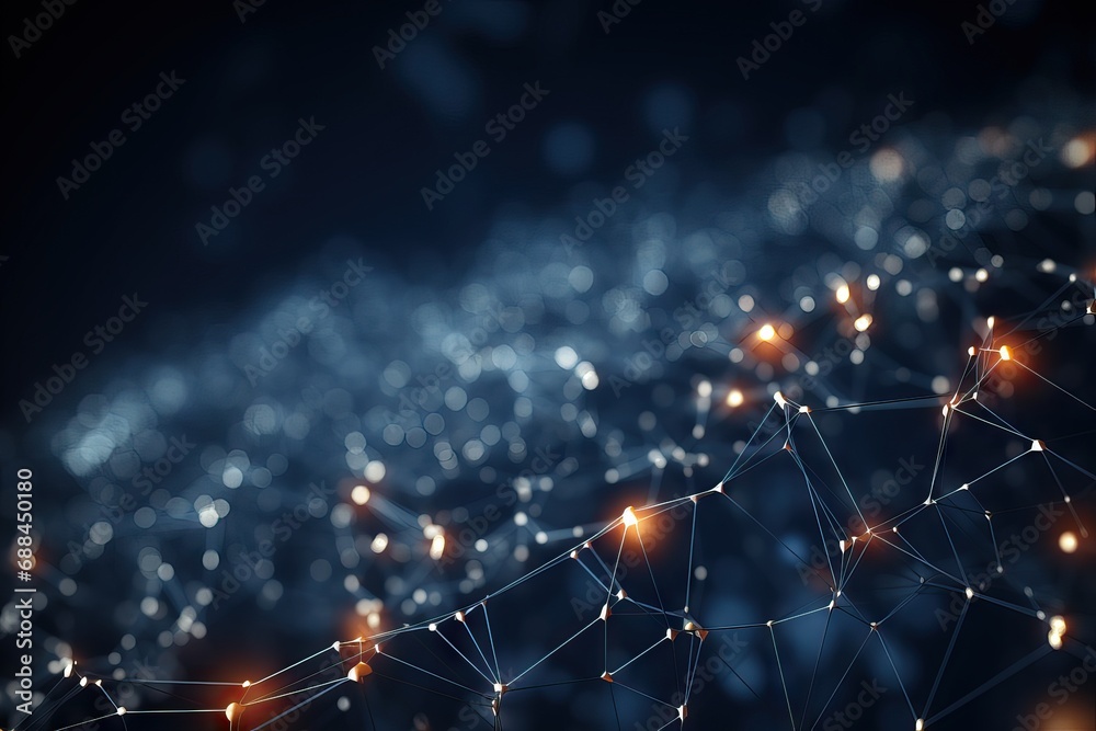 background abstract generated Computer shape network Futuristic ...