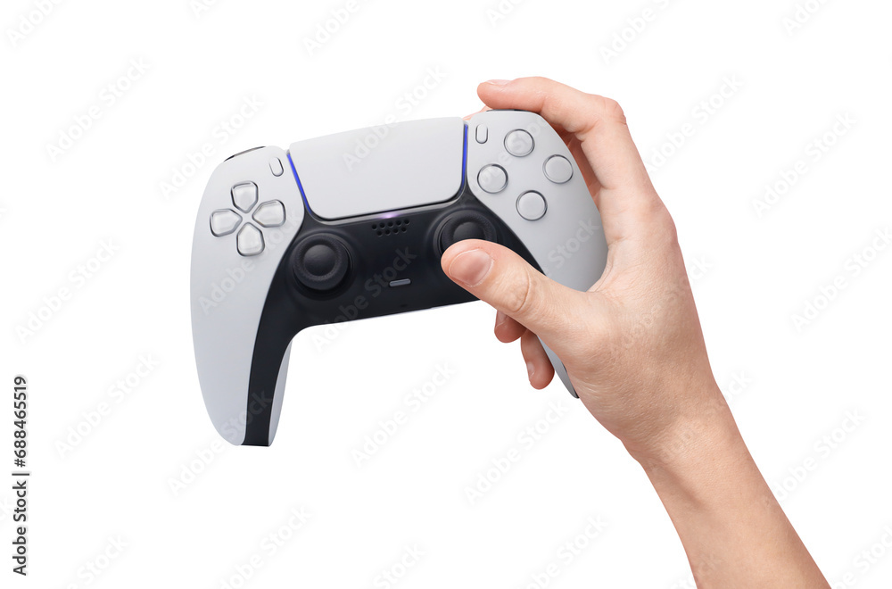 hand holding game controller on transparent background PNG Stock Photo ...