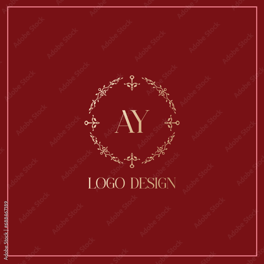 AY logo design vector image Stock Vector | Adobe Stock