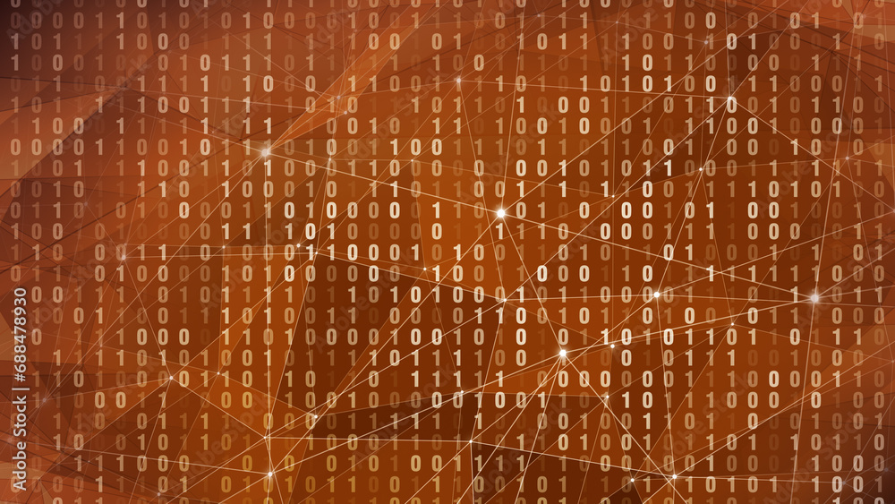 Binary code key to cyber security, technology background, and ...