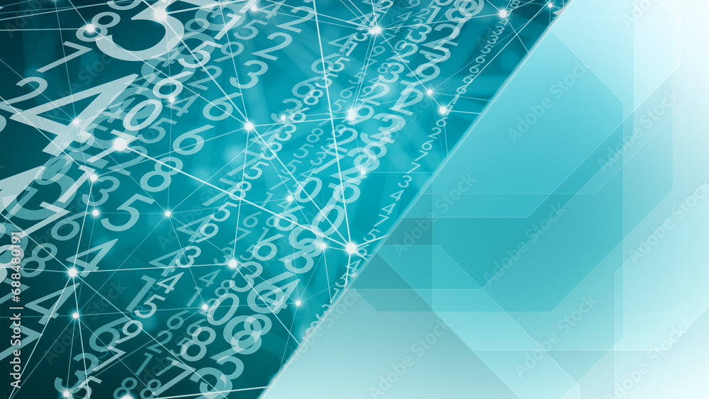 Science of layout numbers background, copy space, digits template ...