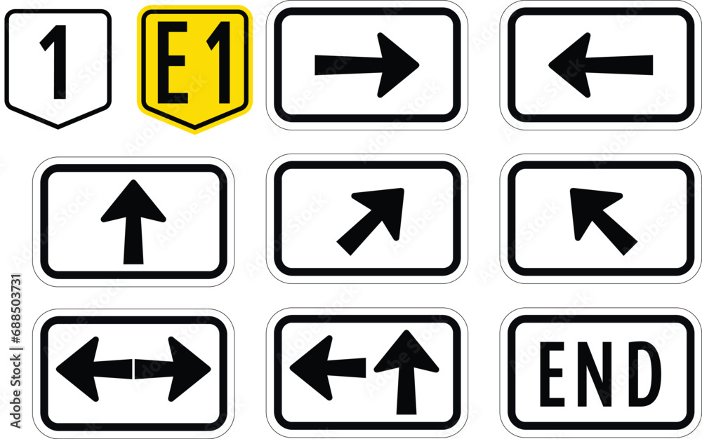 Route marker signs, Road signs in the Philippines Stock Vector | Adobe ...