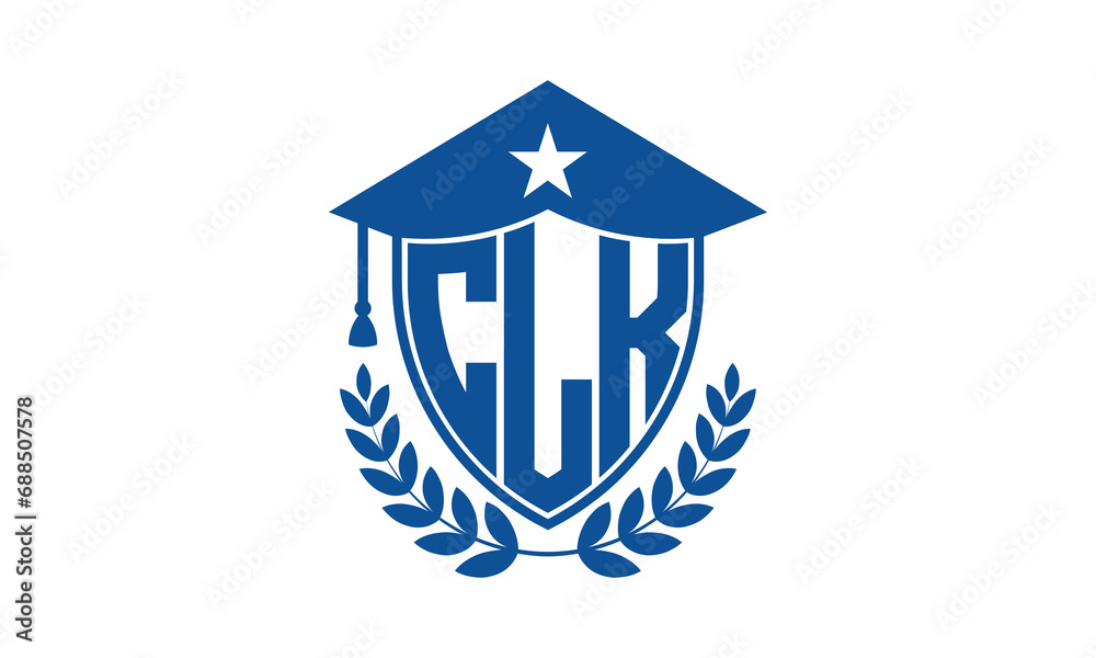 Vetor de CLK three letter iconic academic logo design vector template ...