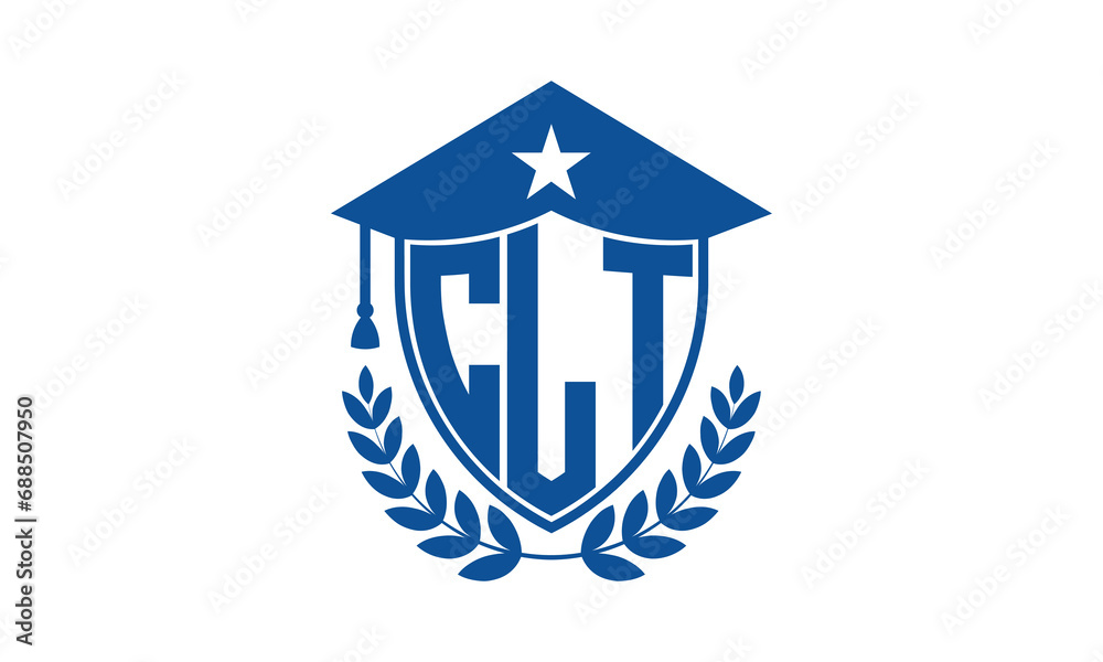 Vetor de CLT three letter iconic academic logo design vector template ...