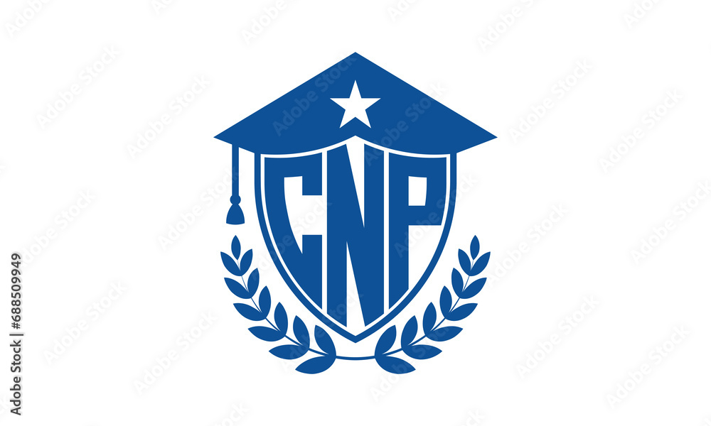 Vetor de CNP three letter iconic academic logo design vector template ...