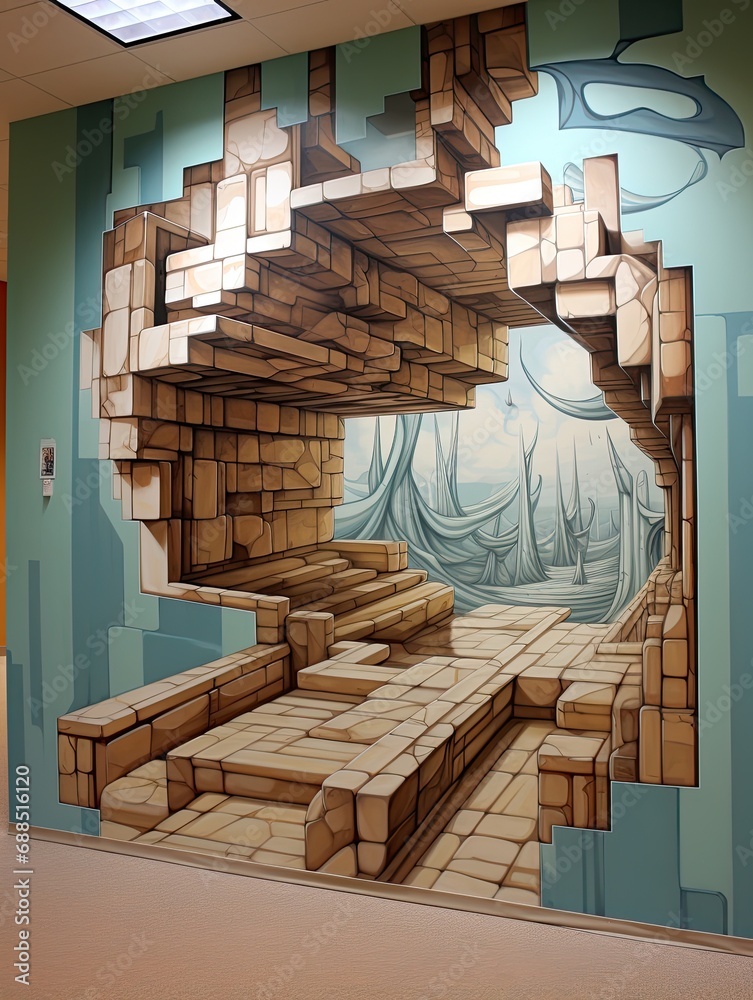 Immersive Anamorphic Wall Art: Distorted Magic Unveiled at a Specified ...