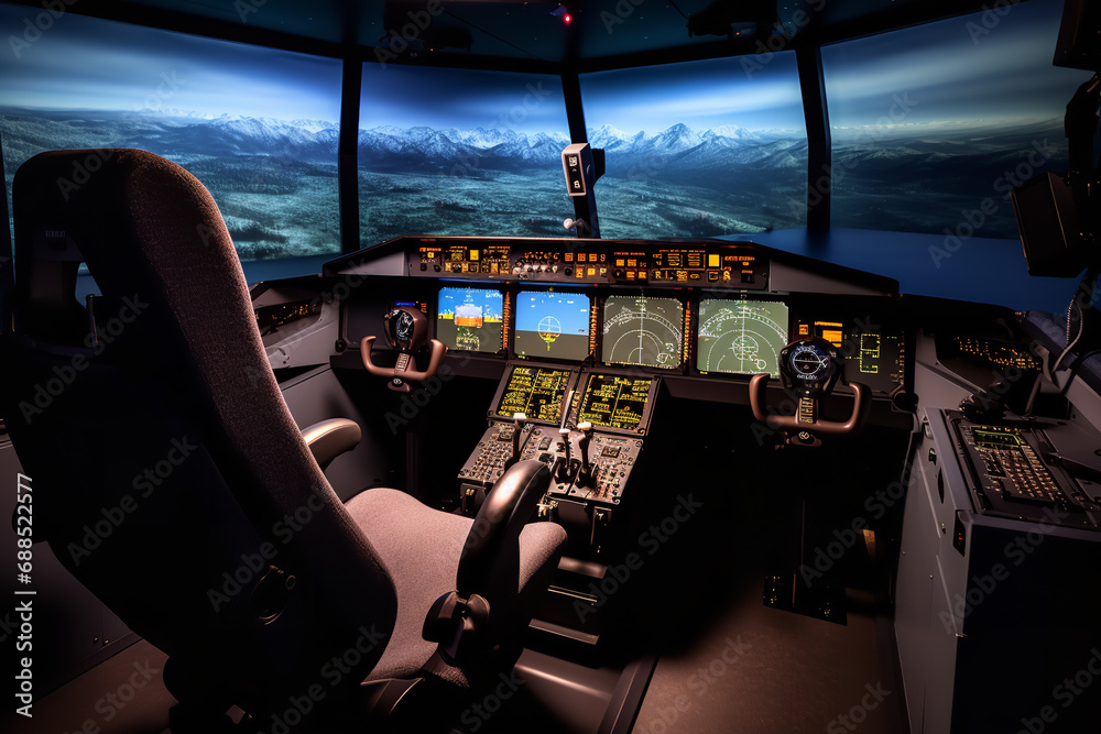 A flight simulator offering aspiring pilots a realistic training ...