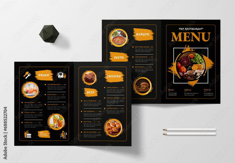 Restaurant Food Menu Layout Stock Template | Adobe Stock
