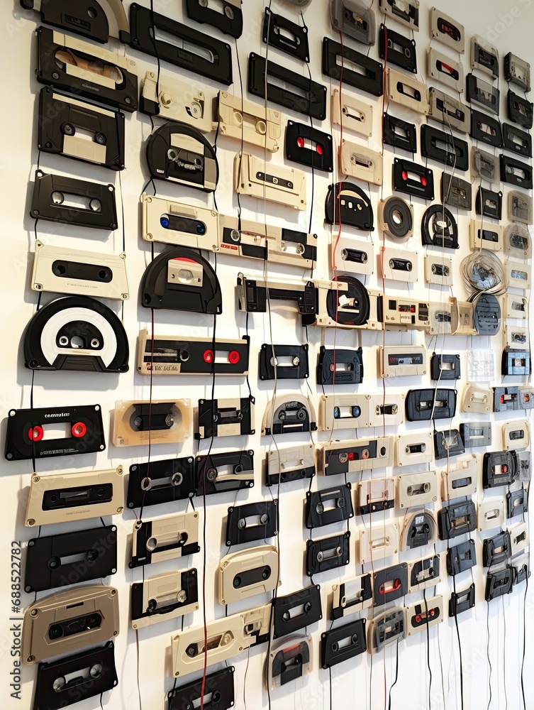 Cassette Tape Art: Unwound Tape and Shells Form Unique Images and Words ...