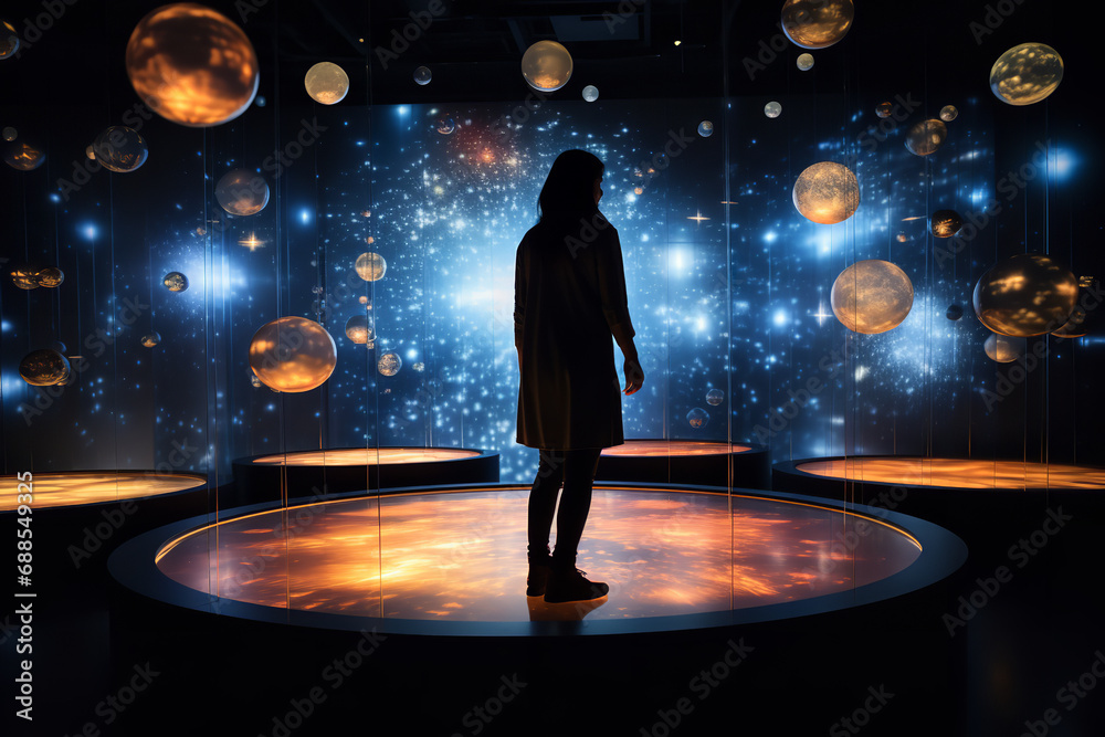 An image showing an art installation inspired by quantum superposition ...