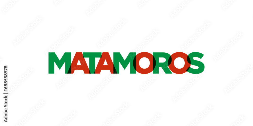 Matamoros in the Mexico emblem. The design features a geometric style ...