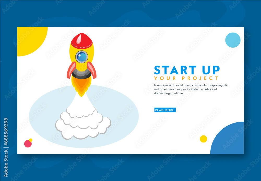 Startup Your Project Concept Based Landing Page Design with Isometric ...