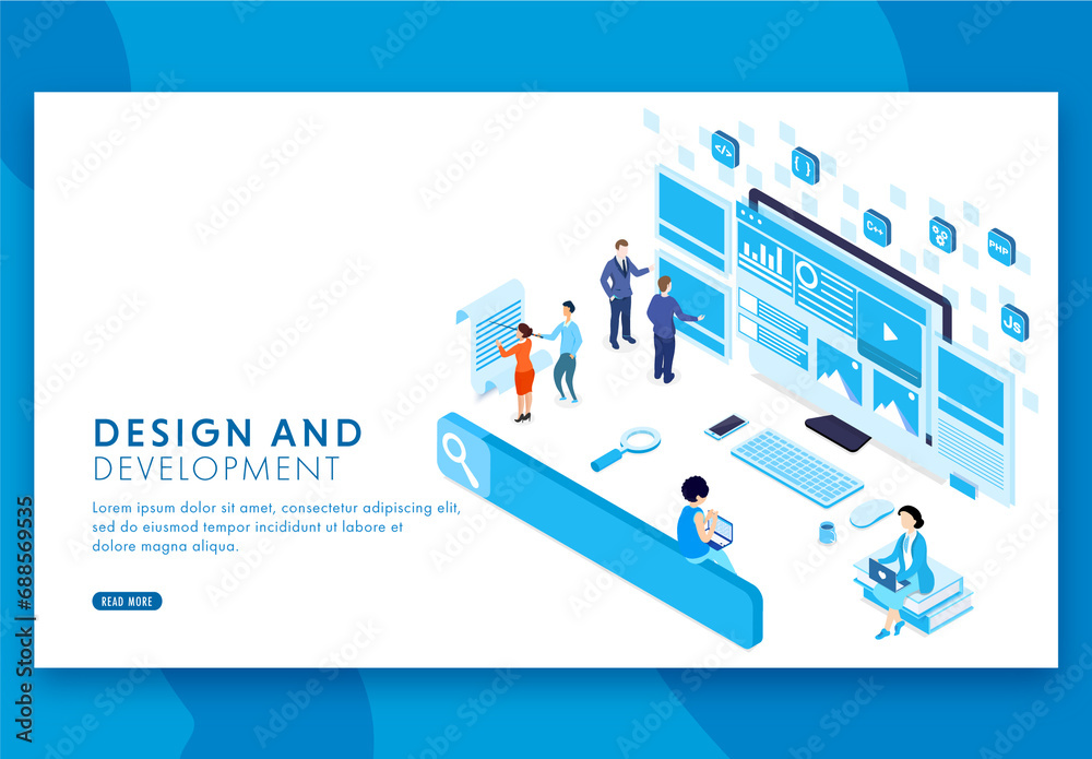 Responsive Landing Page for Design and Development Concept Based ...