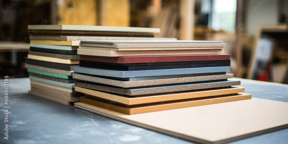 Many thick cardboard made from recycled pulp or pressed sawdust for ...