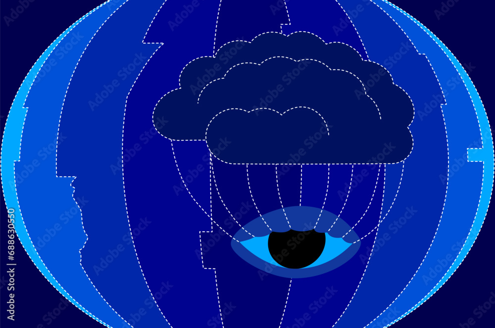 Jet lag, illustrated by image implying brain pulling eyelashes ...