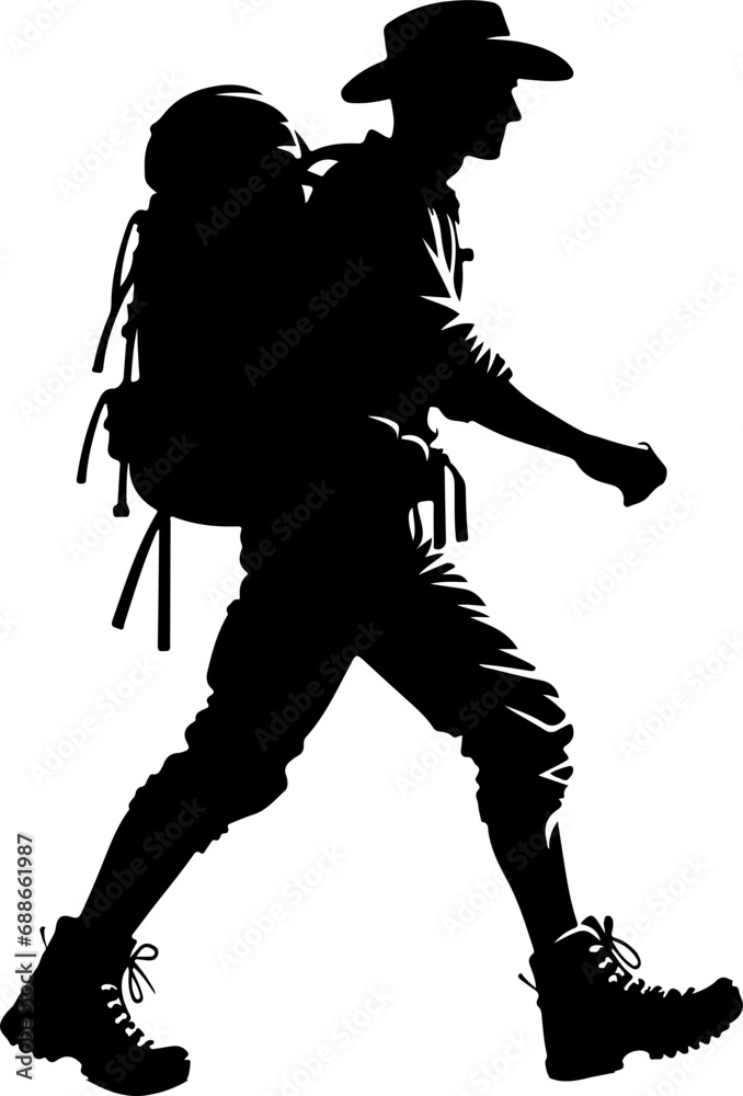 Vetor de Male Hiker SVG, Hiker SVG, Hike SVG, Mountains svg ...