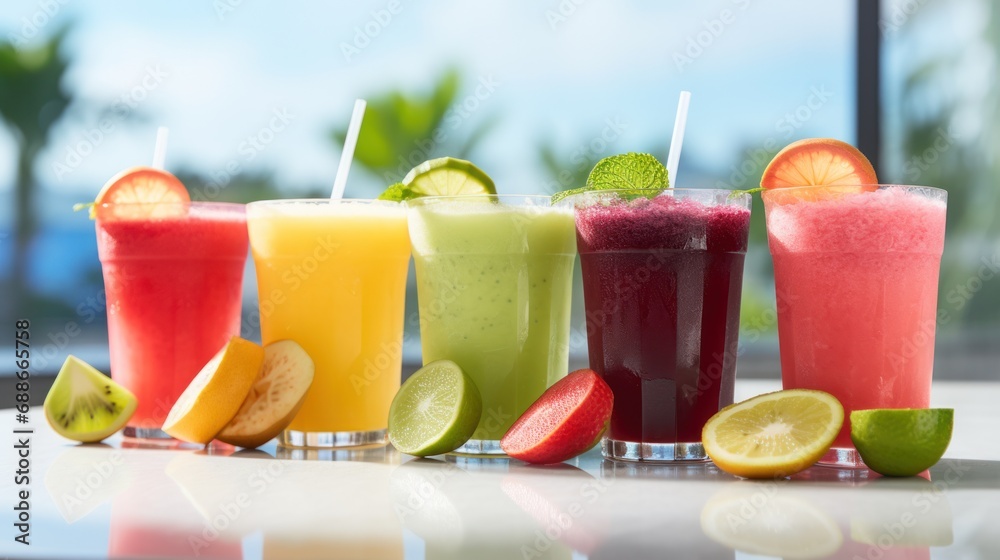 Vibrant Mexican Fruit Beverages - A Closeup Look at Aguas Frescas Stock ...