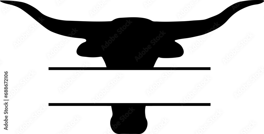 Texas Longhorn Monogram SVG, Texas Longhorn SVG, Bull monogram svg ...