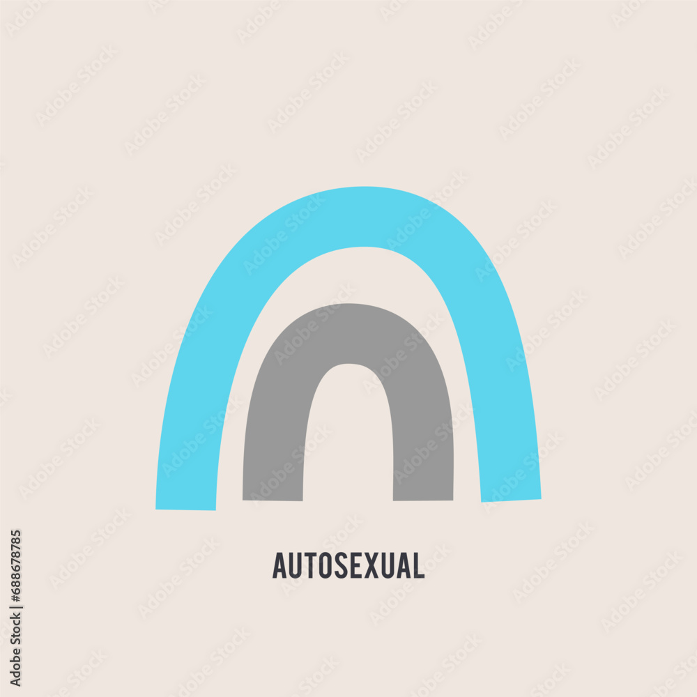 Lgbtq Pride Rainbow Flag Lgbt Community Design Autosexual Stock