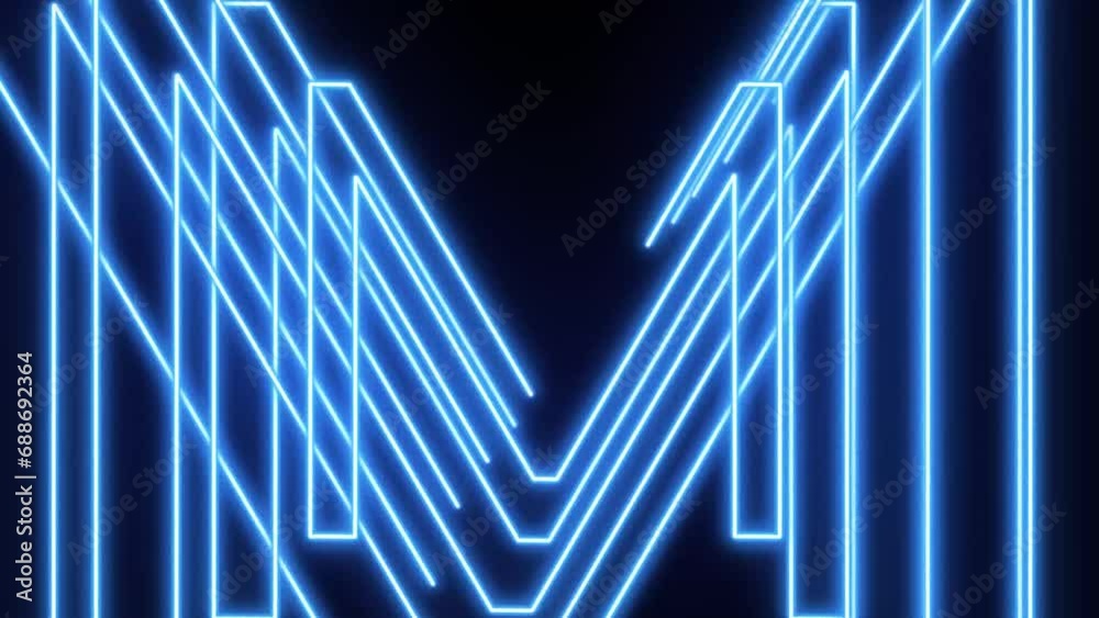 trendy alphabet letters M animation neon light effect a to z letter ...