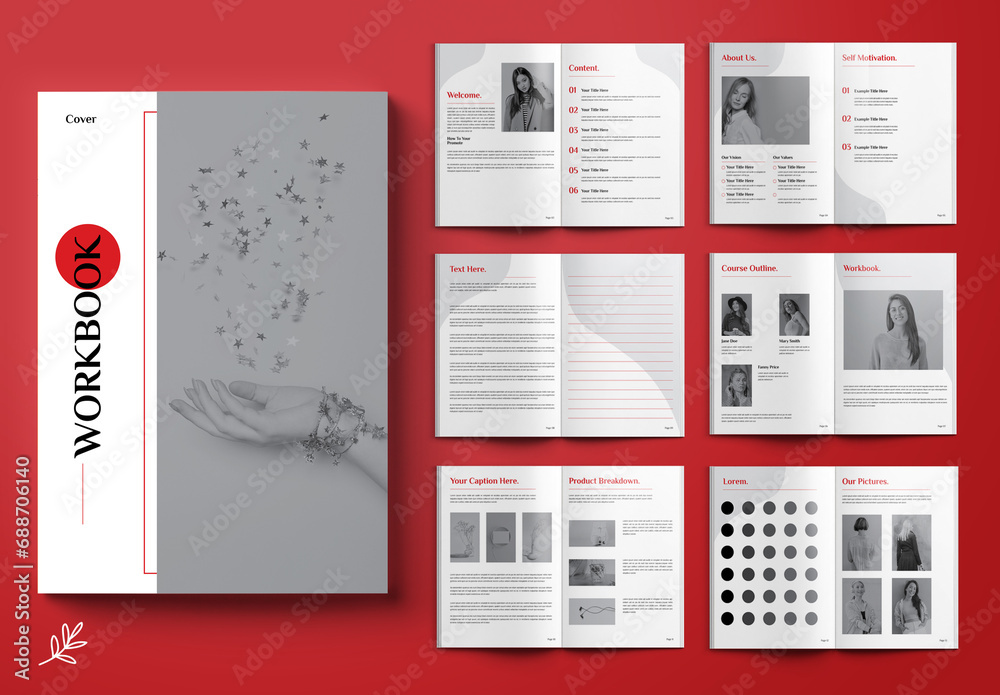 Workbook Layout Stock Template | Adobe Stock