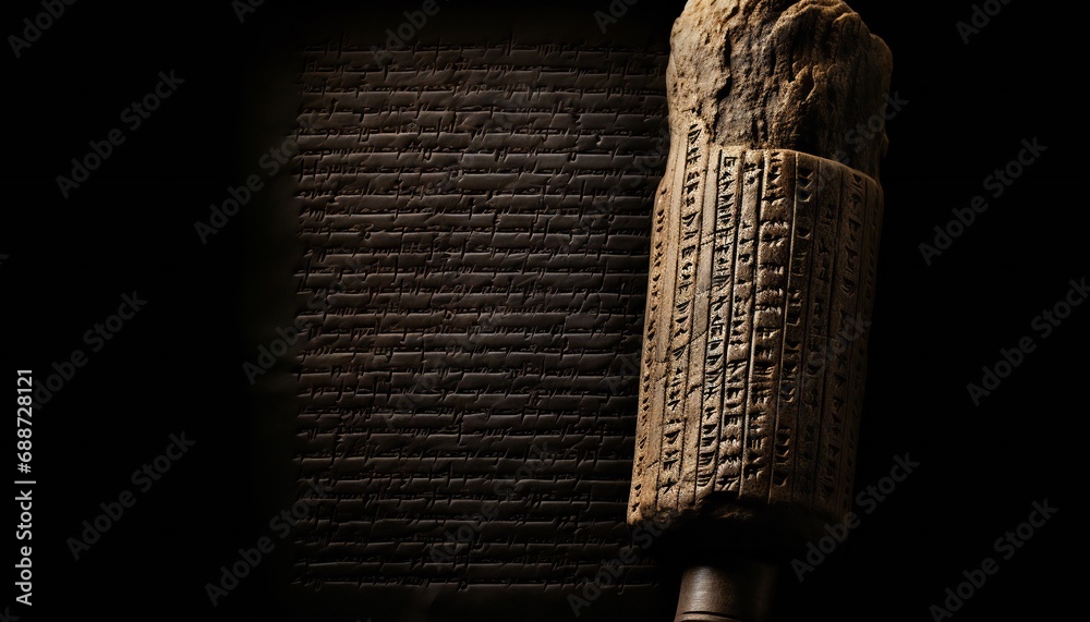 Akkadian cuneiform. assyrian and sumerian writing. Old script alphabet ...