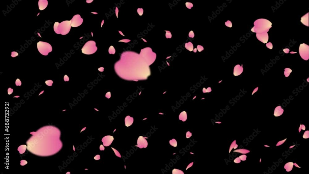 Sakura cherry blossom petals falling realistic spring decoration easter ...