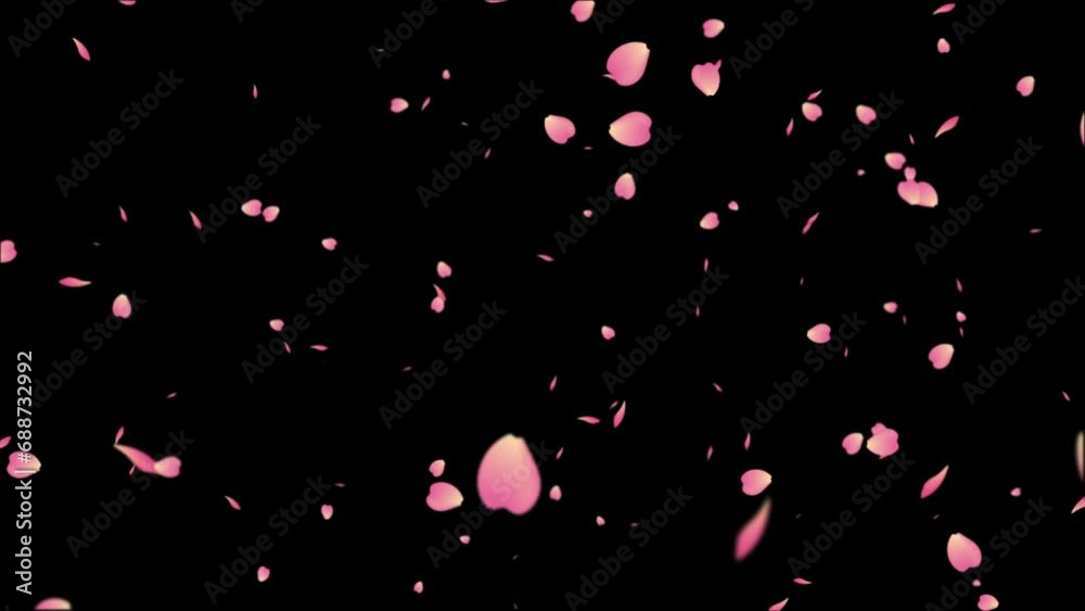 Sakura cherry blossom petals falling realistic spring decoration easter ...