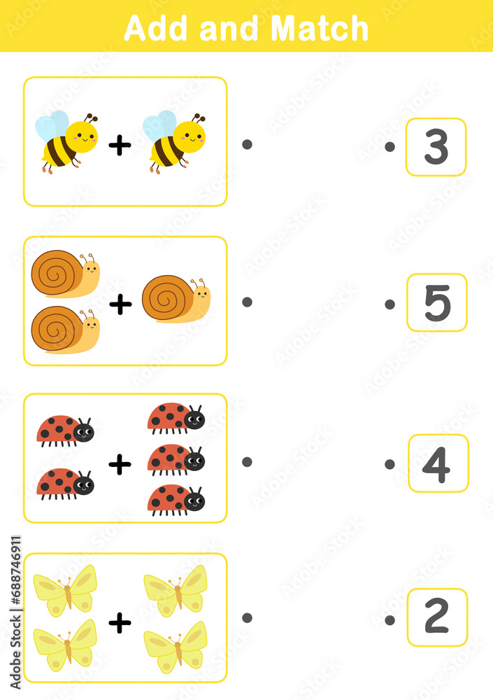 Counting Game for Preschool Children. Math Activities for Kids with ...