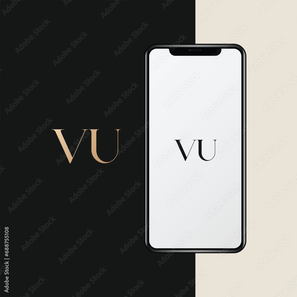 VU logo design vector image Stock Vector | Adobe Stock