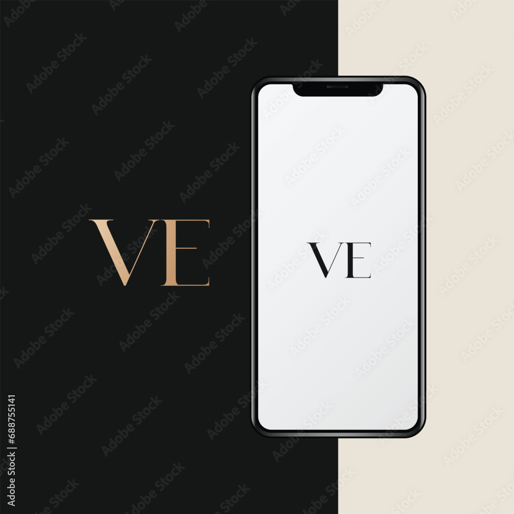 VE logo design vector image Stock Vector | Adobe Stock