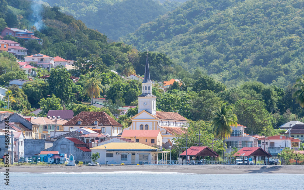 Eglise de la ville du Carbet à La Martinique. Antilles Françaises ...