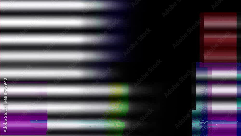 Glitch noise static television VFX. Visual video effects stripes ...