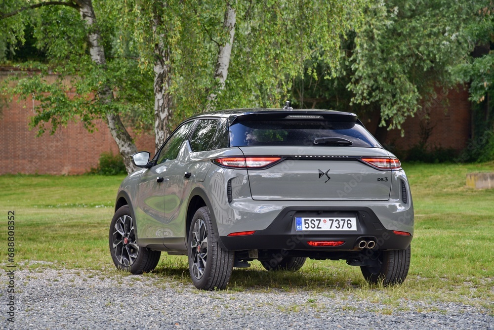 DS3. Design urban crossover with a three-cylinder engine. General rear ...