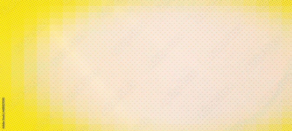 Plain yellow horizontal background. Empty panorama widescreen backdrop ...