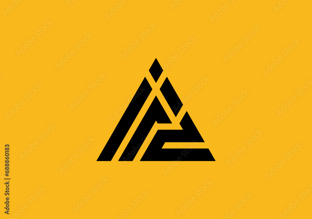 Innovative fusion, Pyramid logo intricately weaves letters i, f, z ...